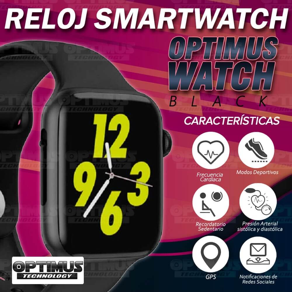 Smartwatch Reloj Inteligente OPTIMUS WATCH BLACK™ (PK W34 Iwo 10 12 ...