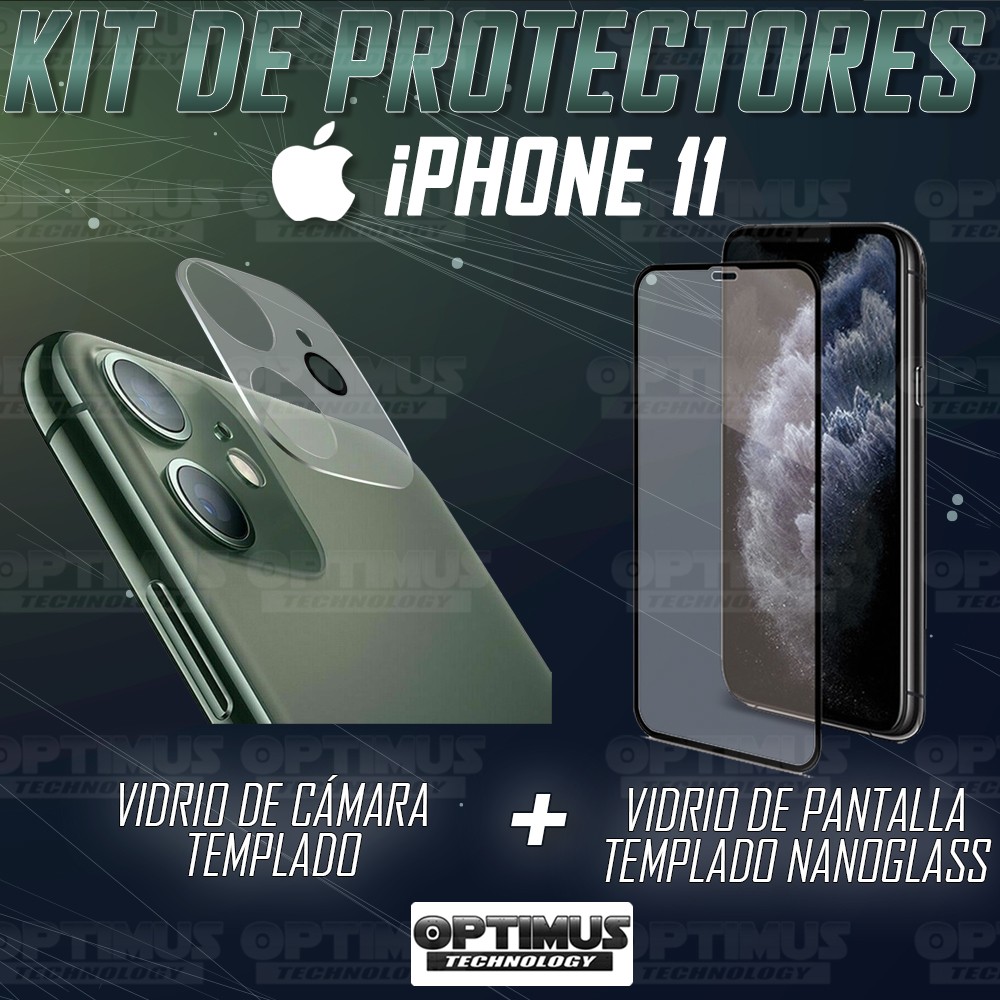 Kit para celular smartphone iPhone 11 Vidrio Templado de cámara ...