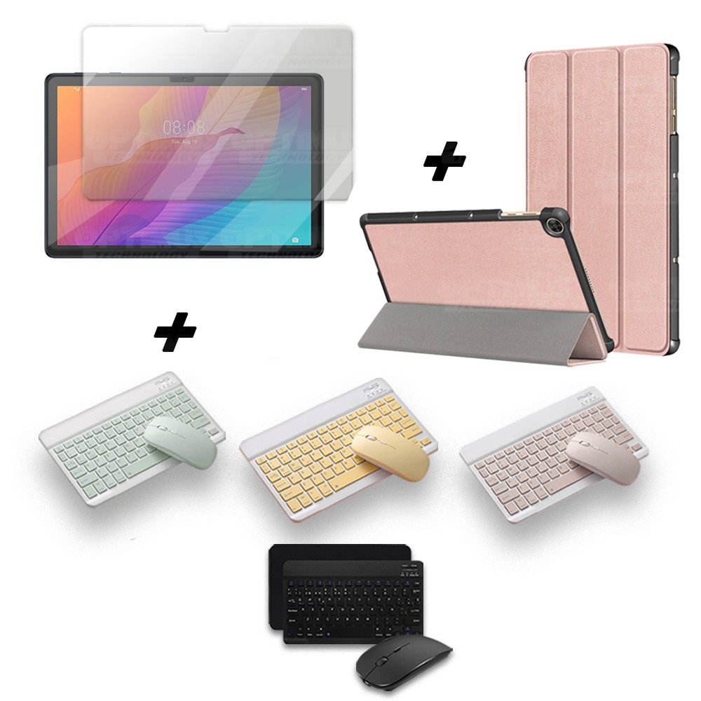 Kit Vidrio templado + Case Forro Protector + Teclado y Mouse Ratón ...